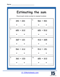 Estimating Sums Worksheets - 15 Worksheets.com
