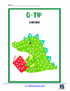 Q-tip Painting Printables | Creative Cotton Swabs - 15 Worksheets.com