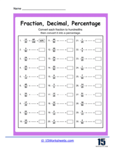 Converting Fractions Worksheets - 15 Worksheets.com