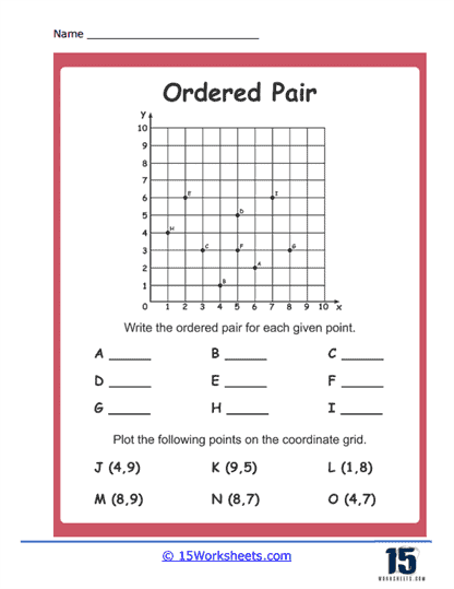 Ordered Pairs Worksheets - 15 Worksheets.com Ordered Pairs Worksheets - 15 Worksheets.com