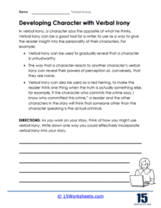 Verbal Irony Worksheets - 15 Worksheets.com