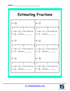 Estimating Fractions Worksheets - 15 Worksheets.com