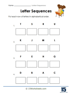 Letter Sequence Worksheets | Boost Literacy Skills - 15 Worksheets.com