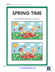 Visual Discrimination Worksheets | Spot Differences - 15 Worksheets.com