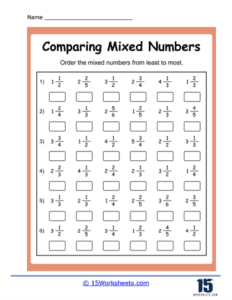 Comparing Mixed Numbers Worksheets - 15 Worksheets.com