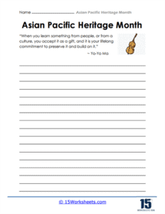 Asian Pacific Heritage Month Worksheets | Cultural Awareness - 15 ...