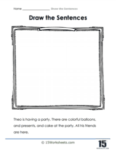 Draw the Sentences Worksheets | Illustrate Language - 15 Worksheets.com