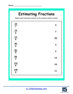 Estimating Fractions Worksheets - 15 Worksheets.com