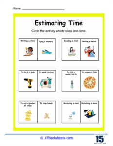 Estimating Time Worksheets - 15 Worksheets.com