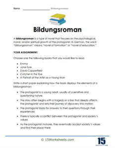 Bildungsroman Worksheets - 15 Worksheets.com
