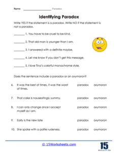Paradox Worksheets - 15 Worksheets.com