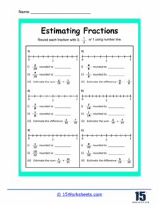 Estimating Fractions Worksheets - 15 Worksheets.com