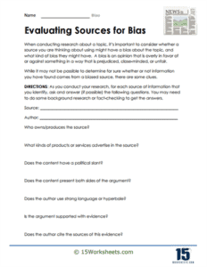 Bias Worksheets - 15 Worksheets.com
