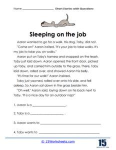 Short Stories with Questions Worksheets | Critical Reading - 15 ...