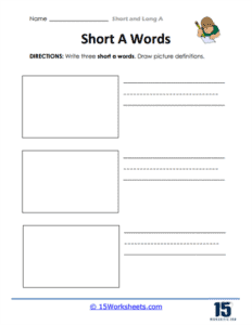 Short and Long A Worksheets | Phonics Collection - 15 Worksheets.com