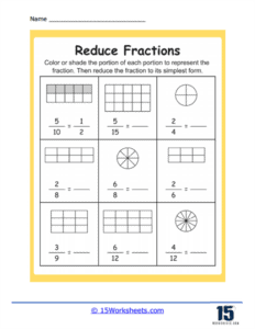 Reducing Fractions Worksheets | Simplifying - 15 Worksheets.com