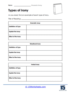 Dramatic Irony Worksheets - 15 Worksheets.com
