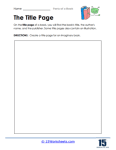 Parts of a Book Worksheets - 15 Worksheets.com