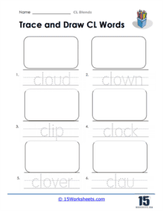 CL Blends Worksheets - 15 Worksheets.com
