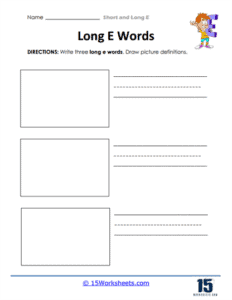 Short and Long E Worksheets | Distinguishing Sounds - 15 Worksheets.com