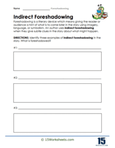 Foreshadowing Worksheets - 15 Worksheets.com