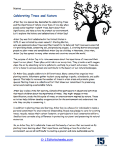 Arbor Day Worksheets | Celebrate Nature and Trees - 15 Worksheets.com