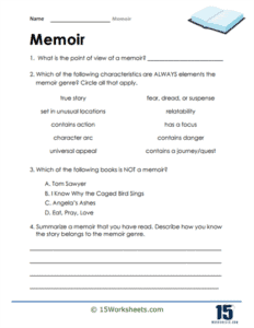 Memoir Worksheets - 15 Worksheets.com