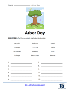 Arbor Day Worksheets | Celebrate Nature and Trees - 15 Worksheets.com