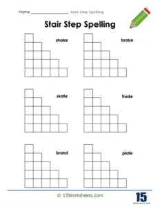 Stair Step Spelling Worksheets - 15 Worksheets.com