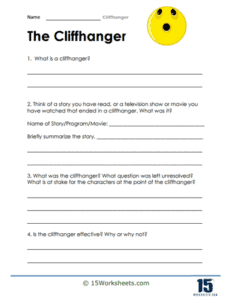 Cliffhanger Worksheets - 15 Worksheets.com