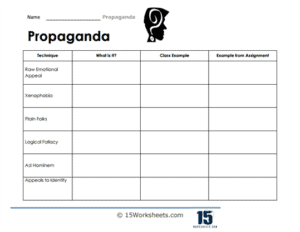 Propaganda Worksheets | Literary Devices - 15 Worksheets.com