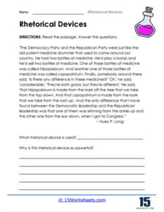 Rhetorical Devices Worksheets - 15 Worksheets.com