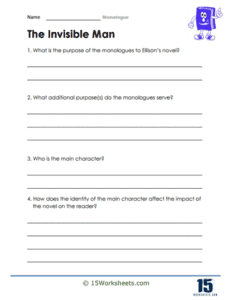 Monologue Worksheets | Literary Devices - 15 Worksheets.com
