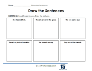 Draw the Sentences Worksheets | Illustrate Language - 15 Worksheets.com