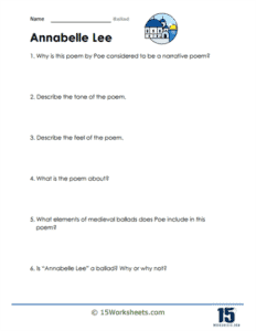 Ballad Worksheets | Literary Device - 15 Worksheets.com