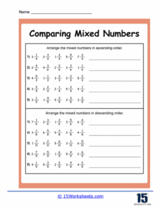 Comparing Mixed Numbers Worksheets - 15 Worksheets.com