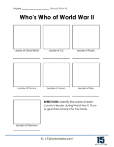 World War 2 Worksheets | Allied vs Axis Collection - 15 Worksheets.com