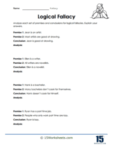 Fallacy Worksheets - 15 Worksheets.com