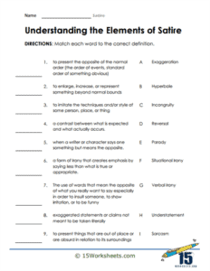 Satire Worksheets - 15 Worksheets.com