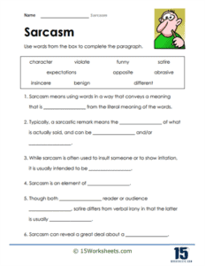Sarcasm Worksheets - 15 Worksheets.com