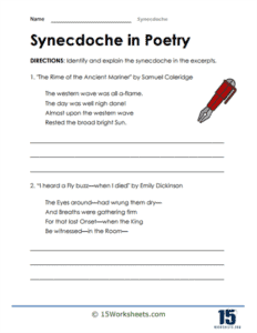 Synecdoche Worksheets - 15 Worksheets.com