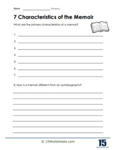 Memoir Worksheets - 15 Worksheets.com