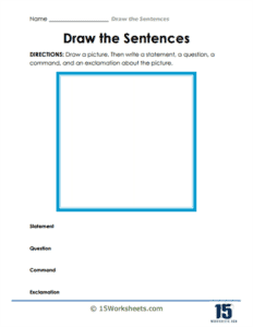 Draw the Sentences Worksheets | Illustrate Language - 15 Worksheets.com