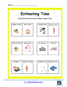 Estimating Time Worksheets - 15 Worksheets.com