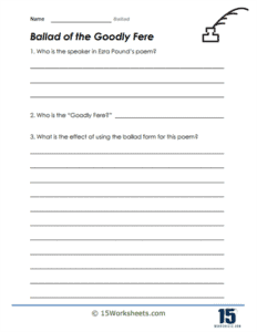 Ballad Worksheets - 15 Worksheets.com
