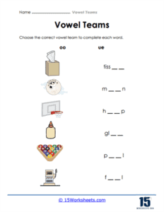 Vowel Teams Worksheets | Phonics Skills - 15 Worksheets.com