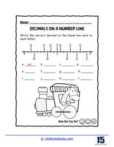 Decimals on a Number Line Worksheets - 15 Worksheets.com