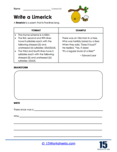 Limerick Worksheets - 15 Worksheets.com