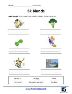 BR Blends Worksheets - 15 Worksheets.com