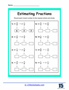 Estimating Fractions Worksheets - 15 Worksheets.com